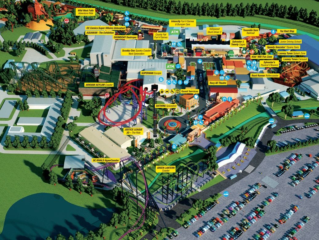 Warner Bros. Movie World Map and Brochure (2001 - 2023 ...