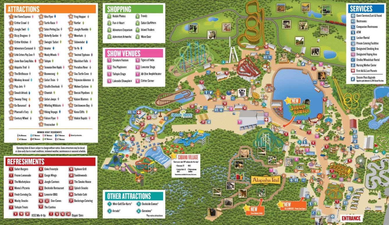 Wild Adventures Map and Brochure (2001 - 2024) | ThemeParkBrochures.net