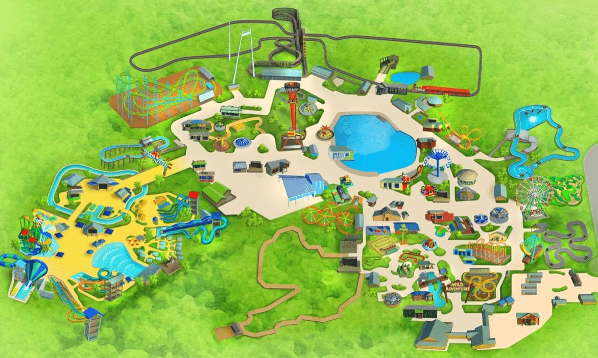 Wild Adventures Map and Brochure (2001 - 2024) | ThemeParkBrochures.net