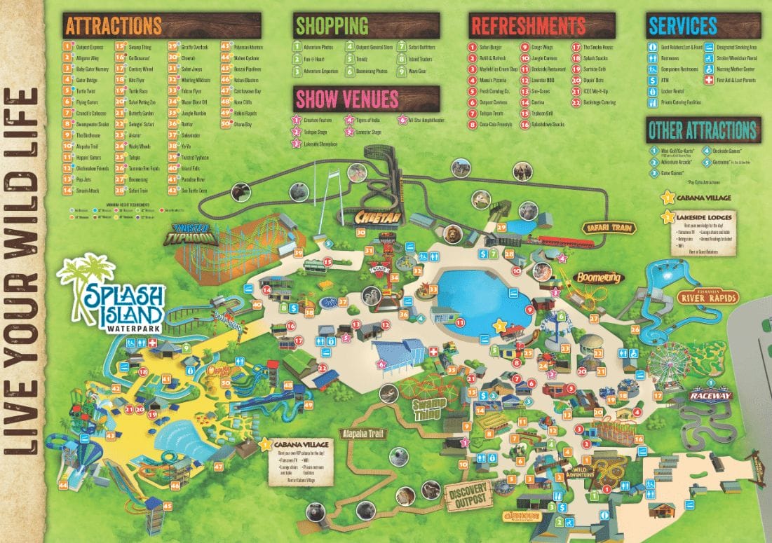 Wild Adventures Map and Brochure (2001 - 2024) | ThemeParkBrochures.net