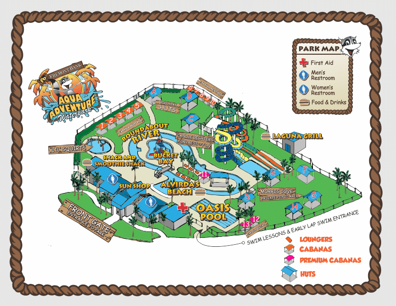 Aqua Adventure Water Park Map and Brochure (2023) | ThemeParkBrochures.net