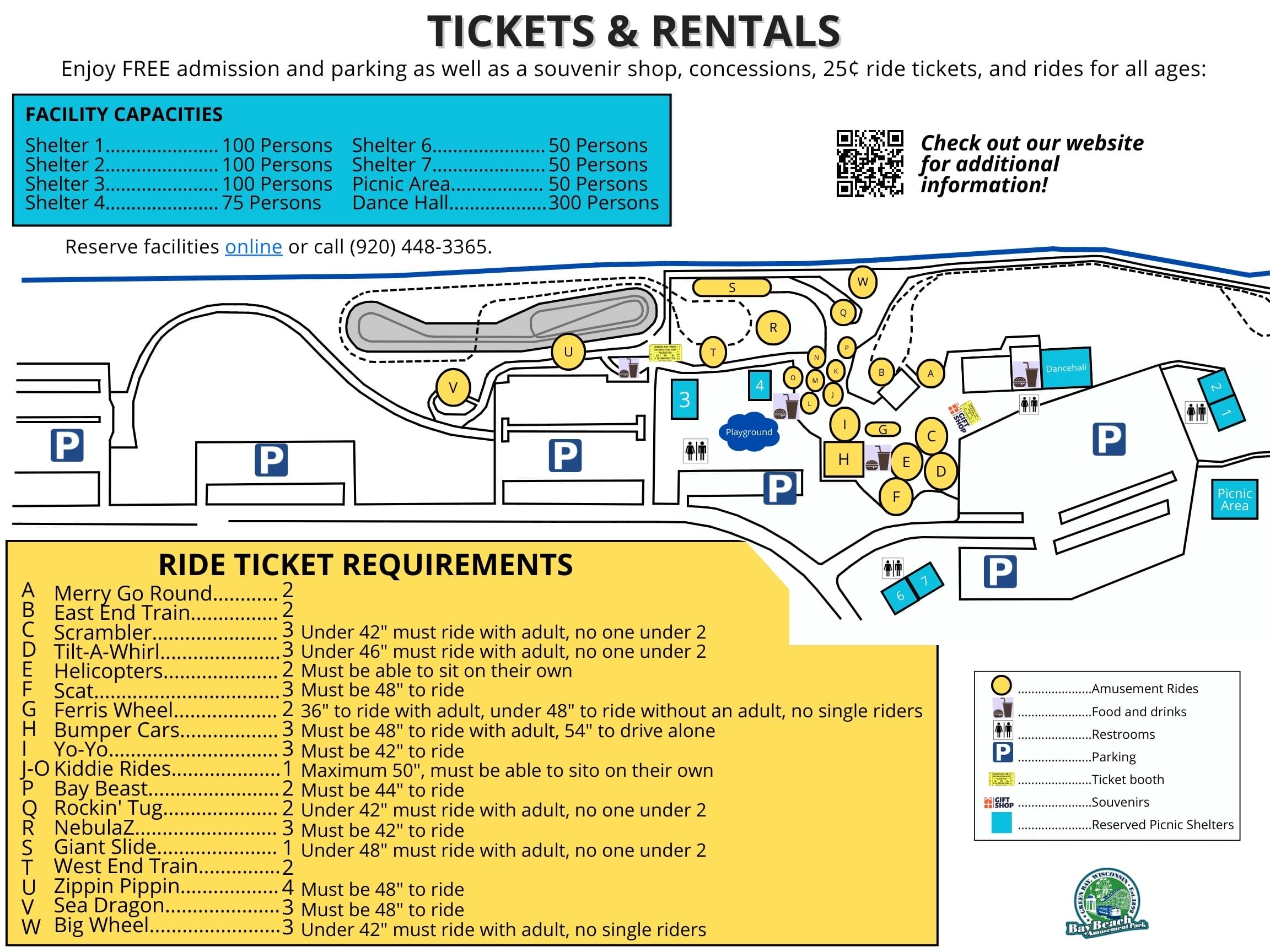 Bay Beach Amusement Park Map and Brochure (2018 - 2023 ...