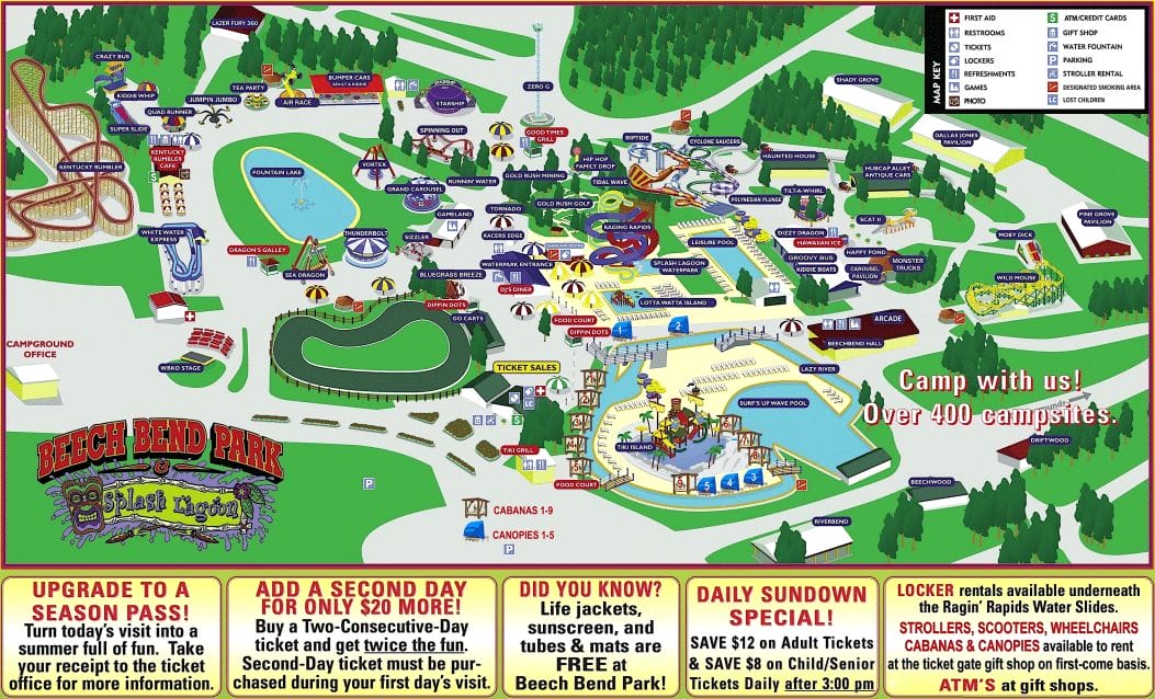 Beech Bend Park Map and Brochure (2022 - 2023) | ThemeParkBrochures.net