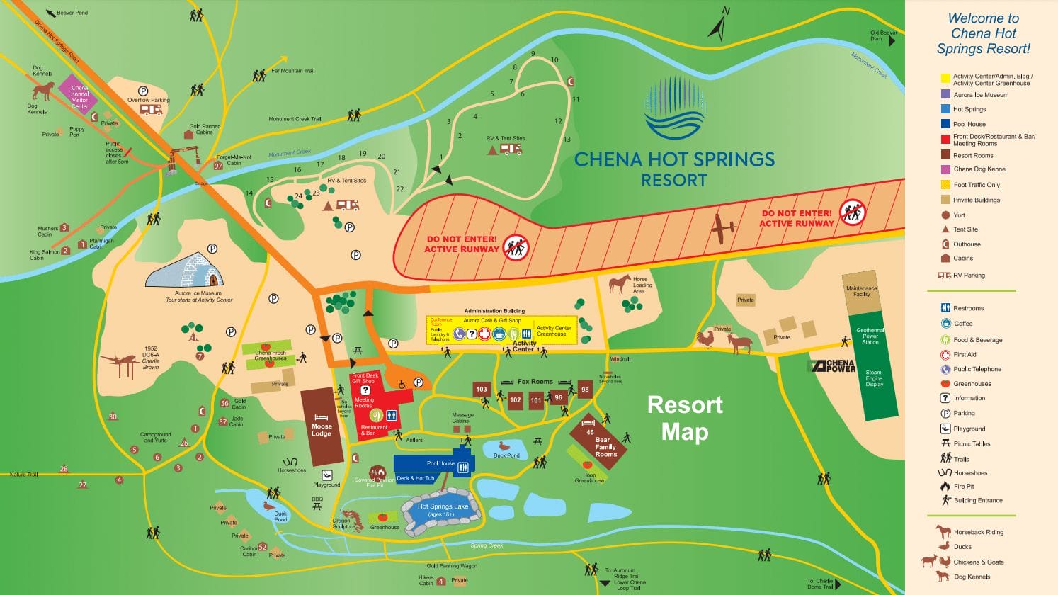 Chena Hot Springs Resort Map and Brochure (2023) | ThemeParkBrochures.net