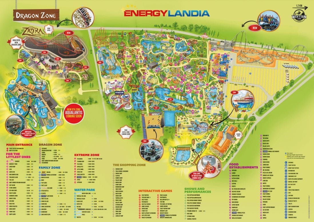 Energylandia Map and Brochure (2016 - 2023) | ThemeParkBrochures.net