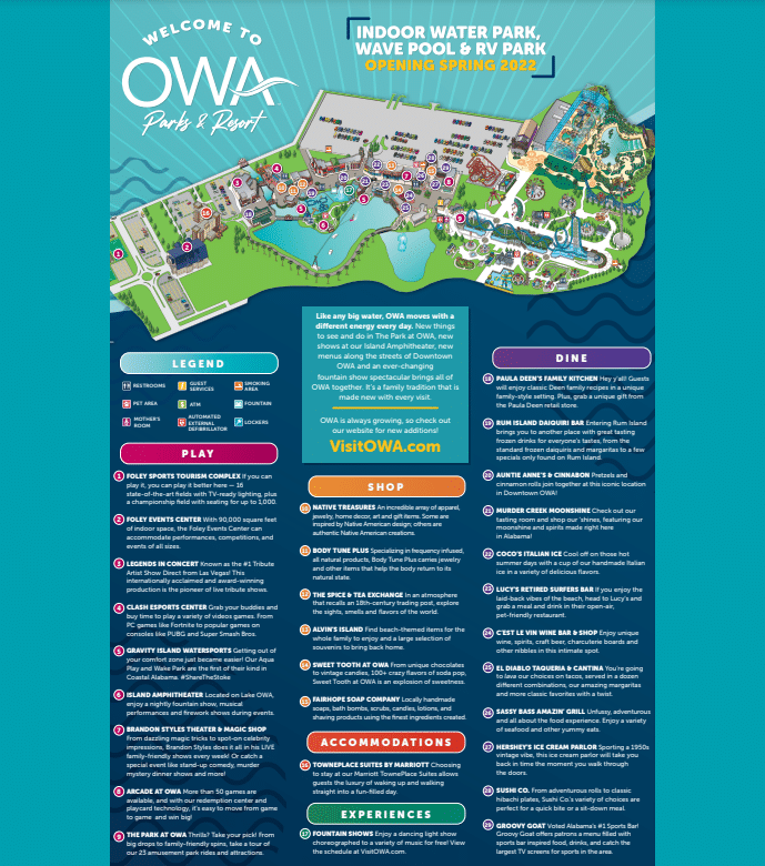 Owa Map and Brochure (2021 - 2023) | ThemeParkBrochures.net