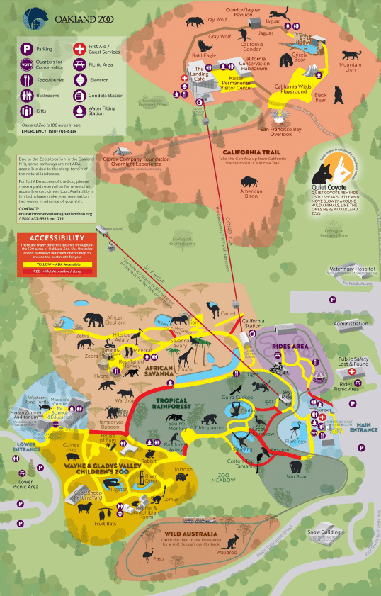 Oakland Zoo Map and Brochure (2021 - 2023) | ThemeParkBrochures.net