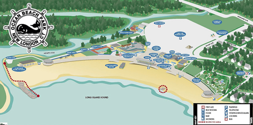 Ocean Beach Park Map and Brochure (2019 - 2023) | ThemeParkBrochures.net