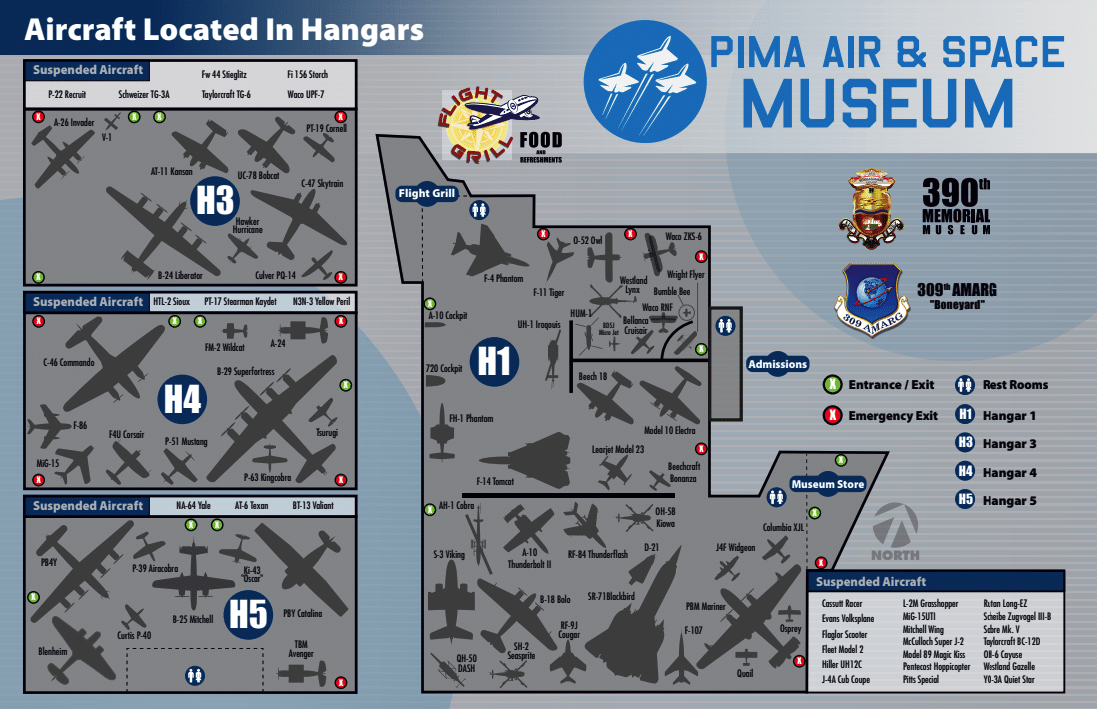 Pima Air and Space Museum Map and Brochure (2020 - 2023 ...