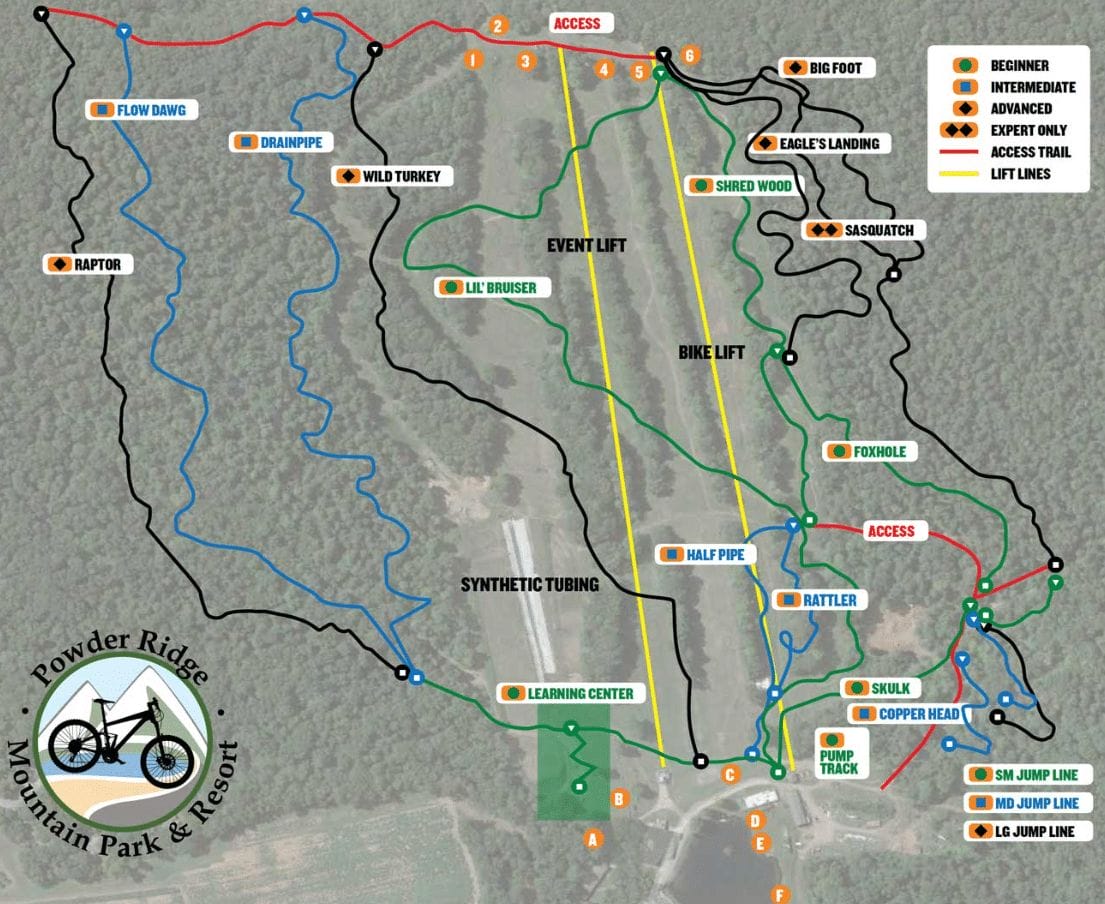 Powder Ridge Mountain Park & Resort Map and Brochure (2021 - 2023 ...