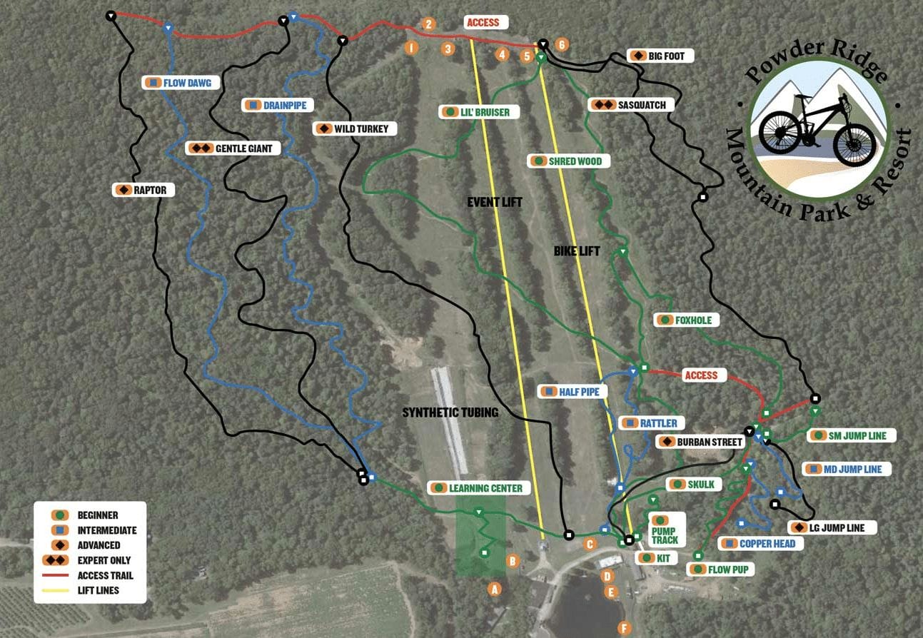 Powder Ridge Mountain Park & Resort Map and Brochure (2021 - 2023 ...