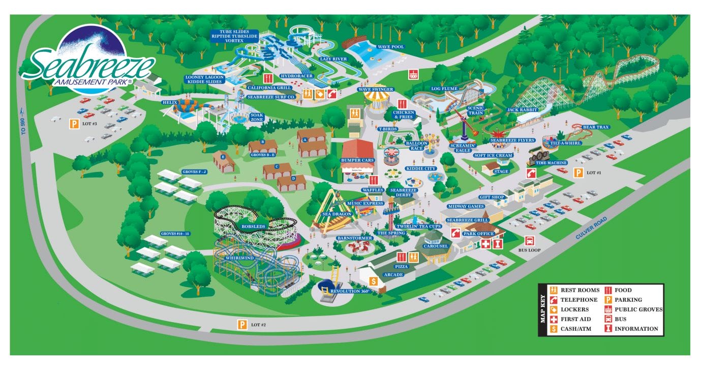 Seabreeze Amusement Park Map and Brochure (2010 - 2023 ...