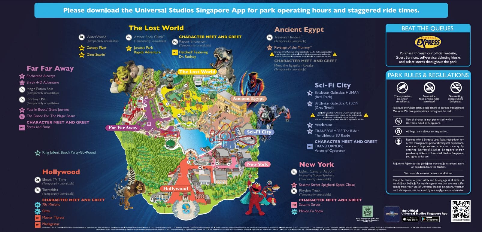 Universal Studios Singapore Map and Brochure (2022 - 2024 ...