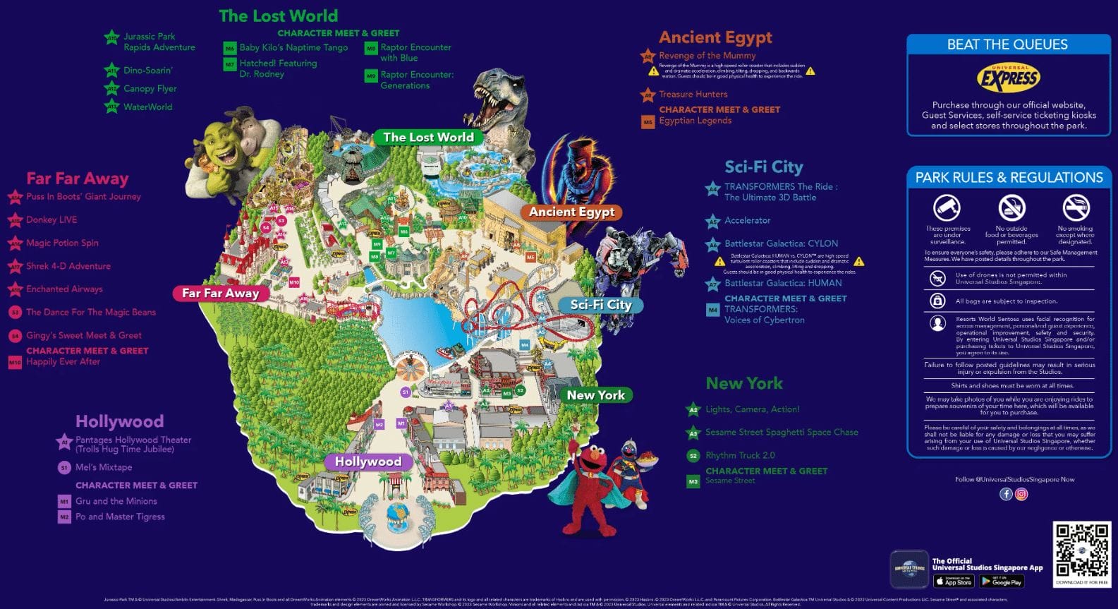 Universal Studios Singapore Map and Brochure (2022 - 2024 ...