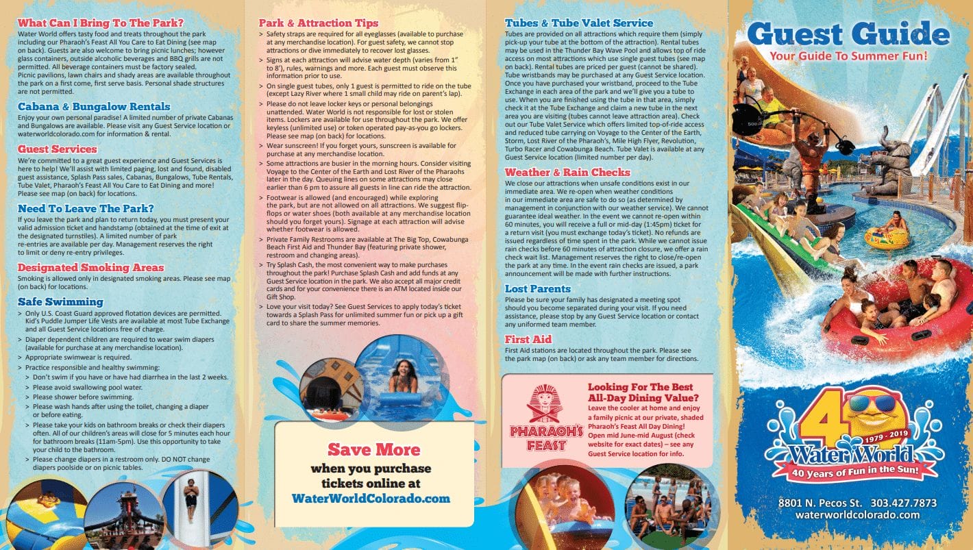 Water World Colorado Map and Brochure (2020 - 2023 ...