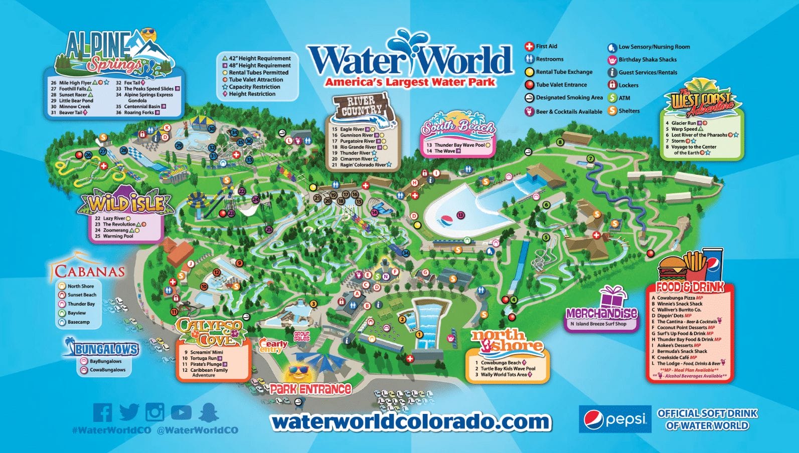 Water World Colorado Map and Brochure (2020 - 2023 ...
