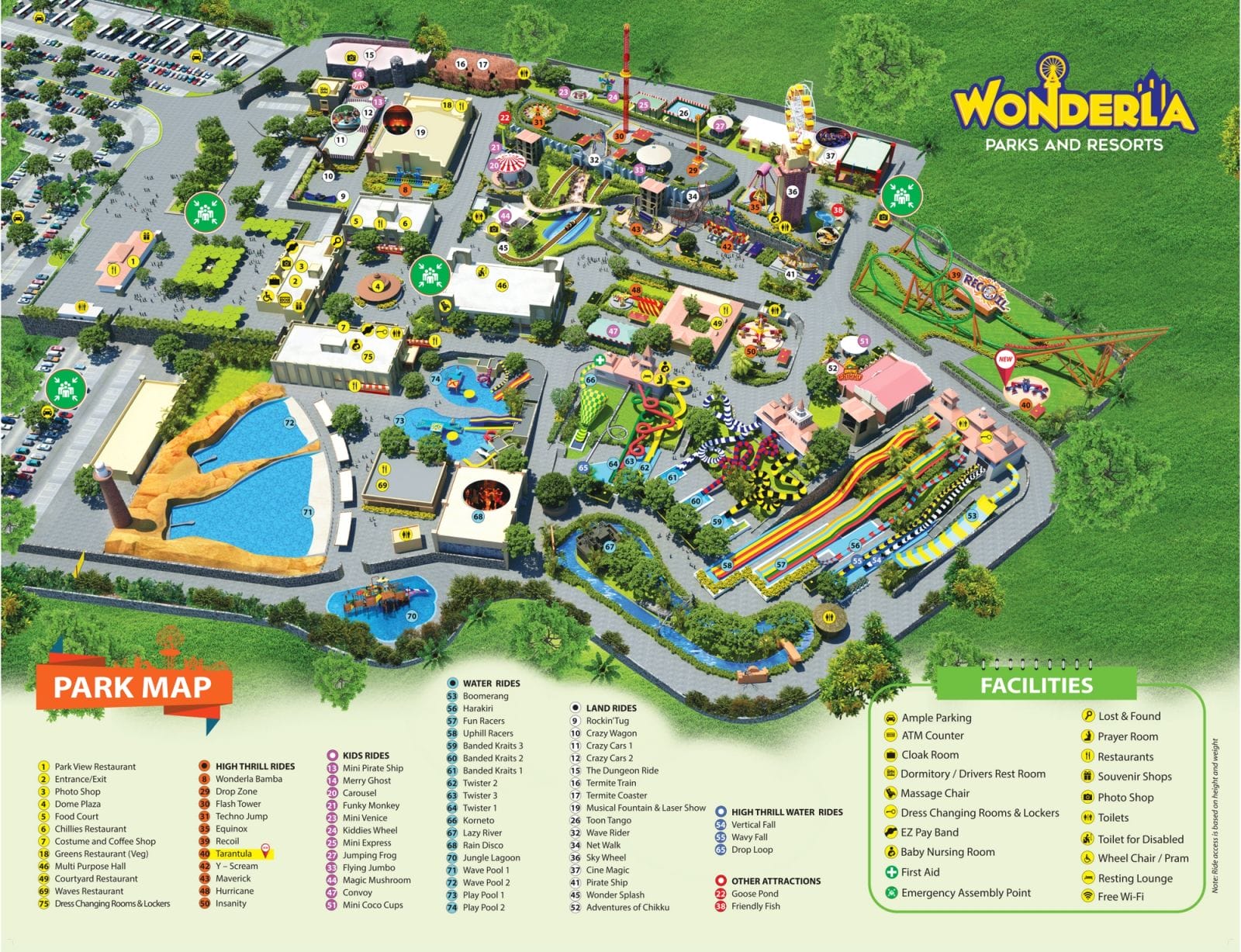 Wonderla Bangalore Map and Brochure (2022 - 2023) | ThemeParkBrochures.net
