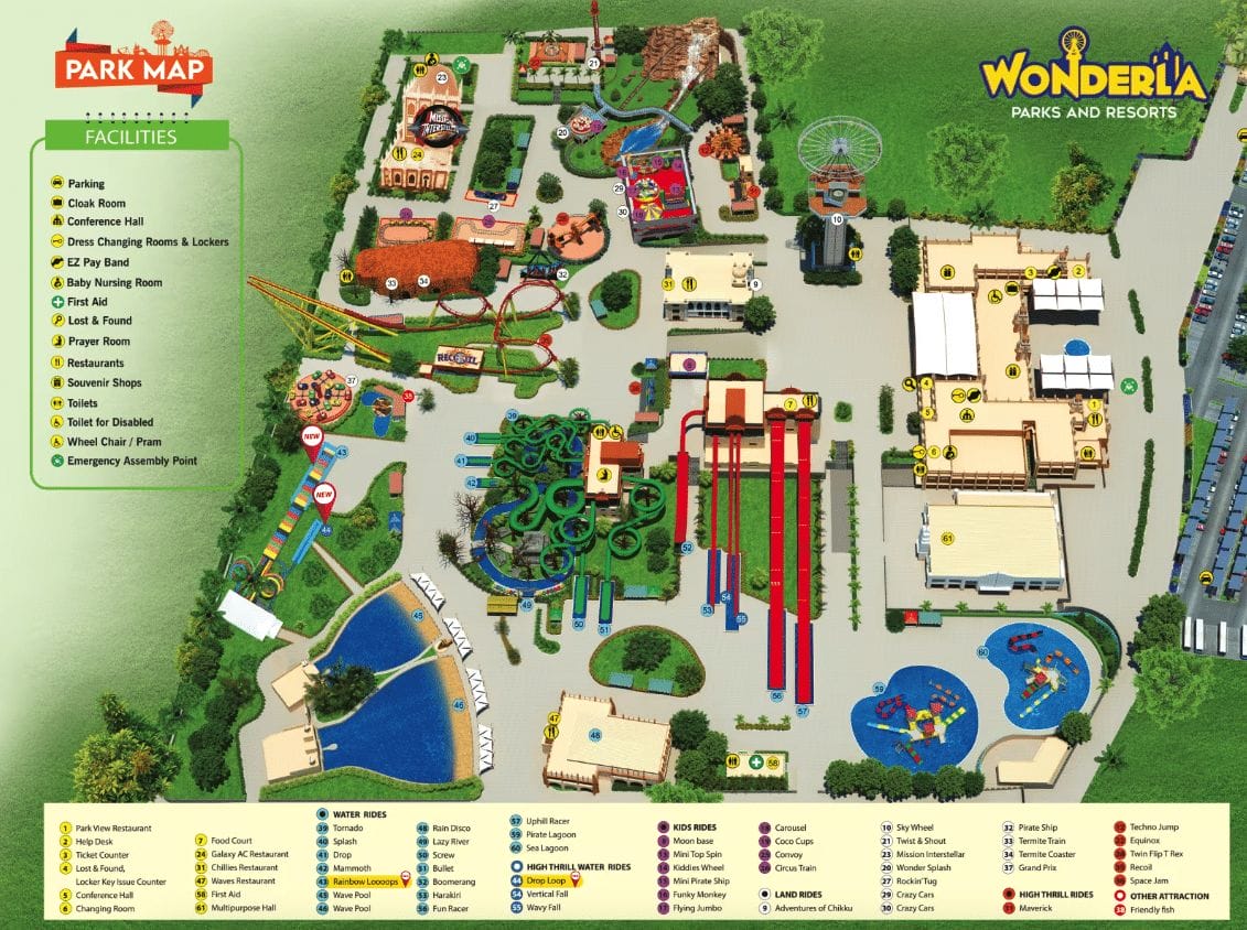 Wonderla Hyderabad Map and Brochure (2022 - 2023) | ThemeParkBrochures.net