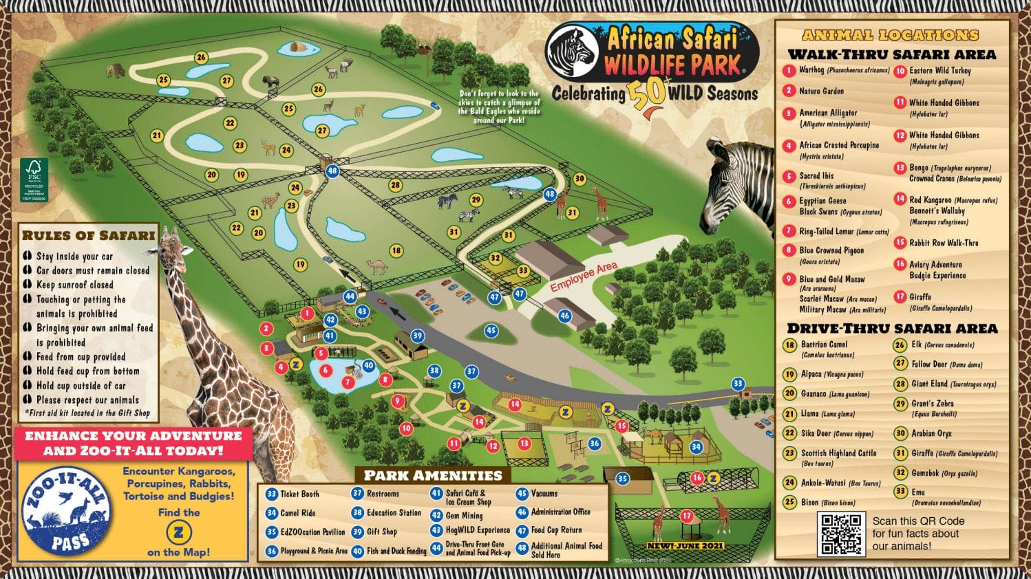 African Safari Wildlife Park Map and Brochure (2020 - 2021 ...