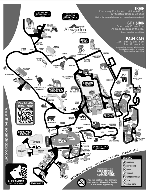 Alexandria Zoological Park Map and Brochure (2017 - 2023 ...