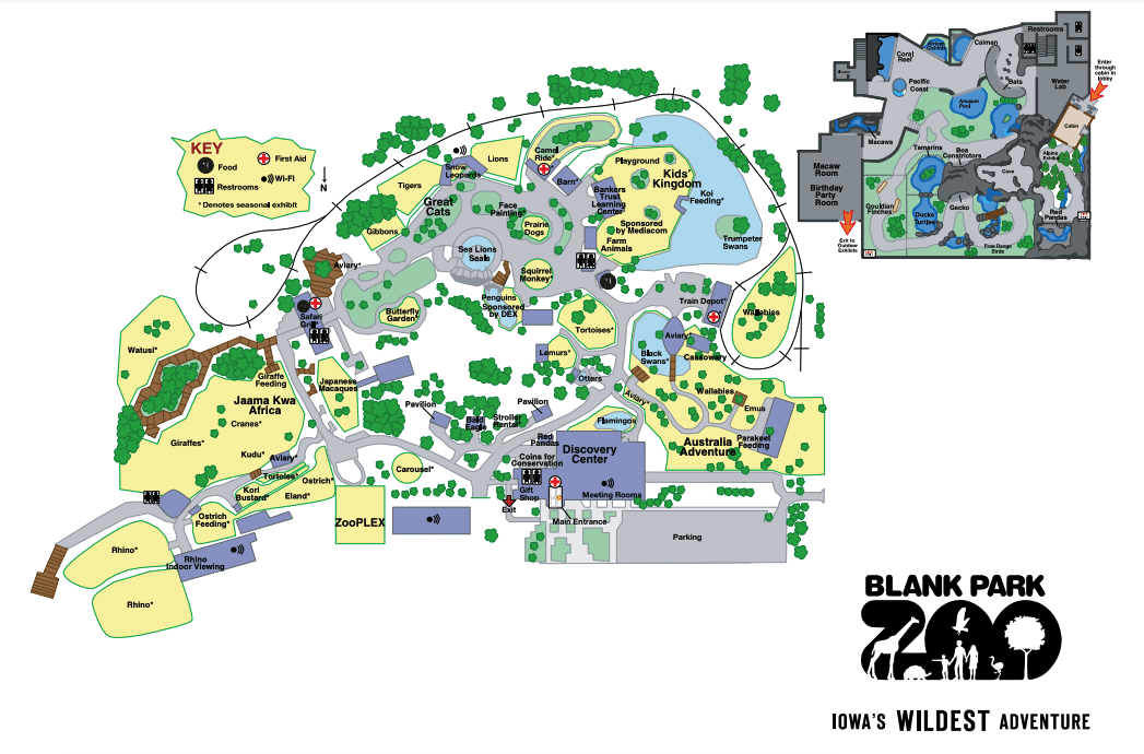 Blank Park Zoo Map and Brochure (2015 - 2023) | ThemeParkBrochures.net