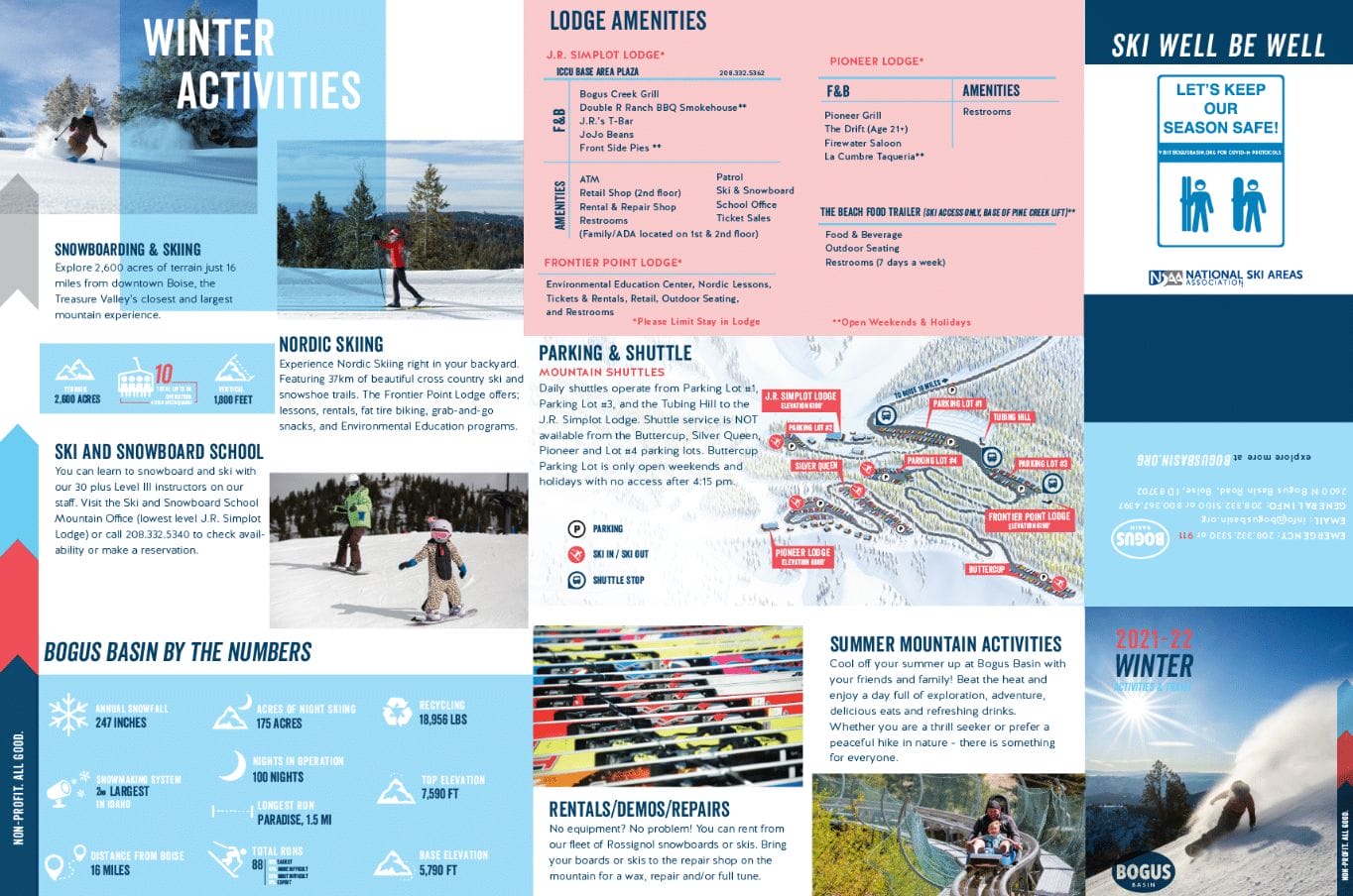 Bogus Basin Mountain Recreation Area Map and Brochure (2020 - 2023 ...