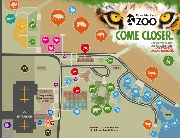 Bramble Park Zoo Map and Brochure (2015 - 2023) | ThemeParkBrochures.net