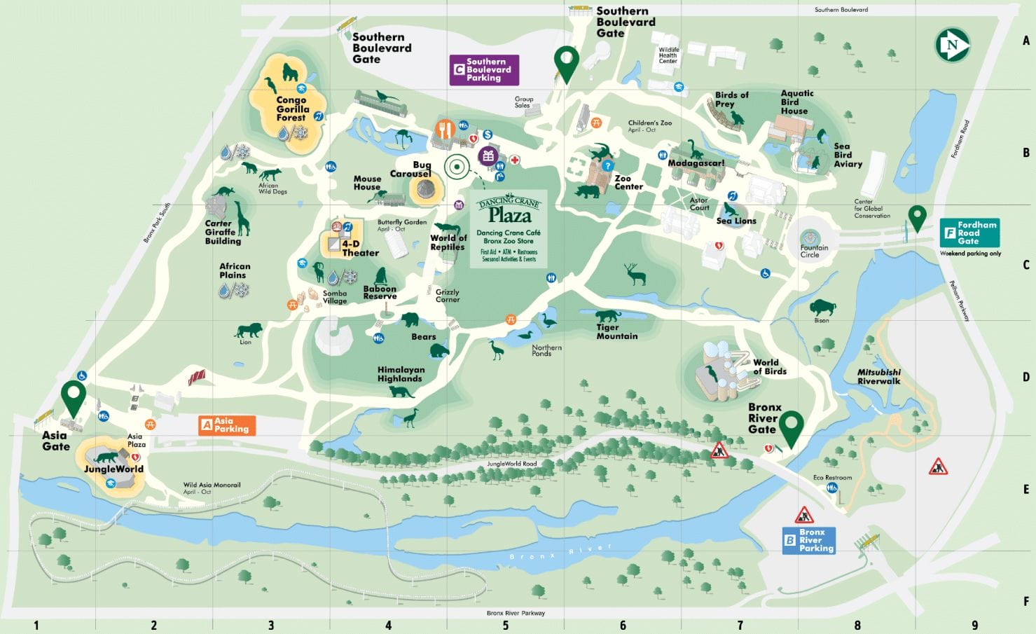 Bronx Zoo Map and Brochure (2015 - 2023) | ThemeParkBrochures.net