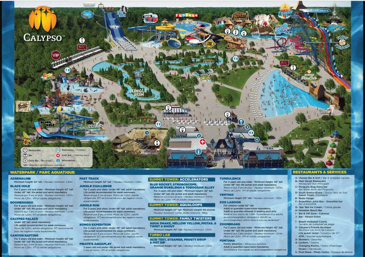 Calypso Theme Waterpark Map and Brochure (2019 - 2023 ...