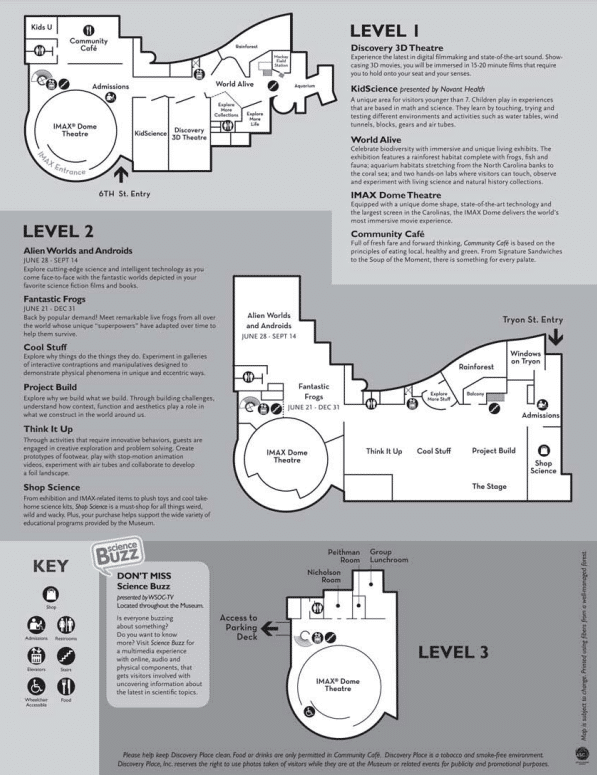 Discovery Place Science Map and Brochure (2012 - 2023 ...