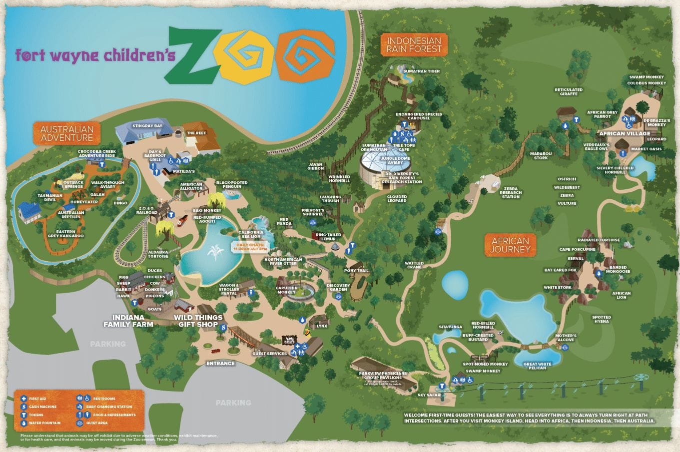 Fort Wayne Children's Zoo Map and Brochure (2020 - 2023 ...