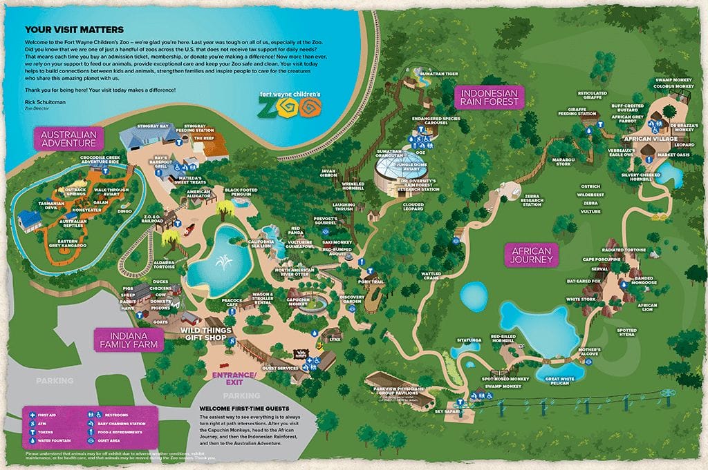 Fort Wayne Children's Zoo Map and Brochure (2020 - 2023 ...