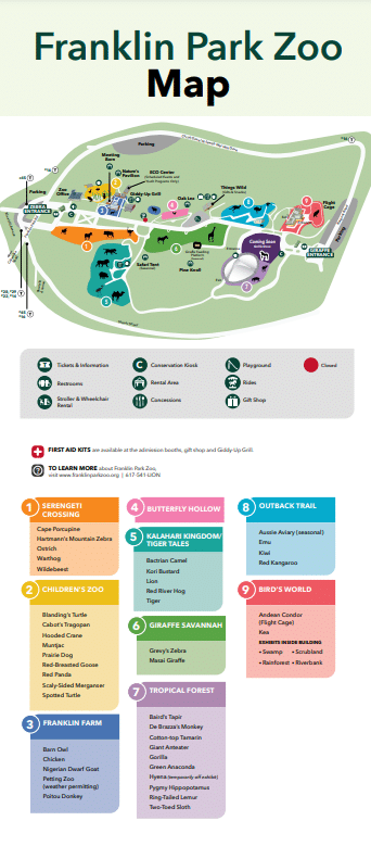 Franklin Zoo Map and Brochure (2020 - 2023) | ThemeParkBrochures.net