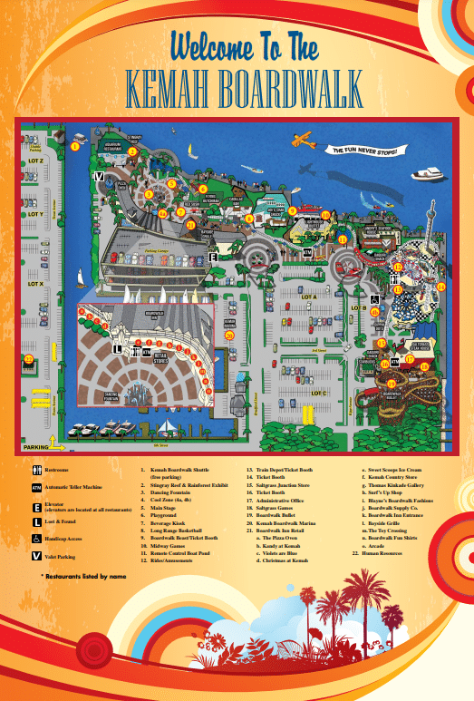 Kemah Boardwalk Map and Brochure (2011 - 2023) | ThemeParkBrochures.net