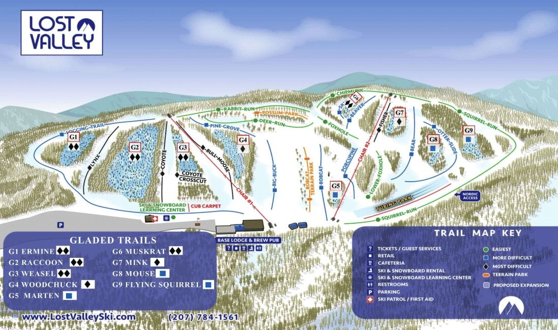 Lost Valley Ski Area Map and Brochure (2020) | ThemeParkBrochures.net