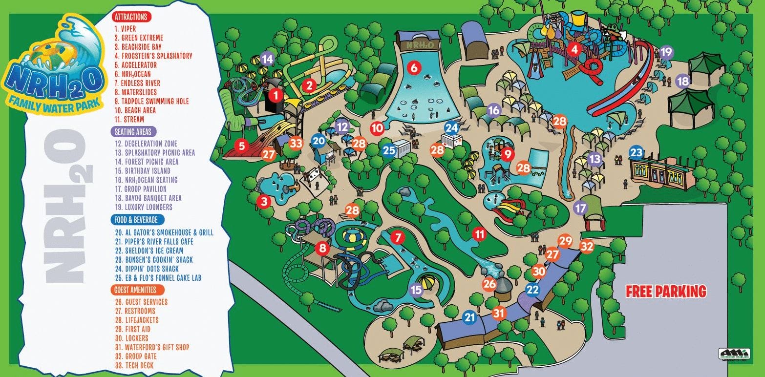 NRH2O Family Water Park Map and Brochure (2016 - 2023 ...
