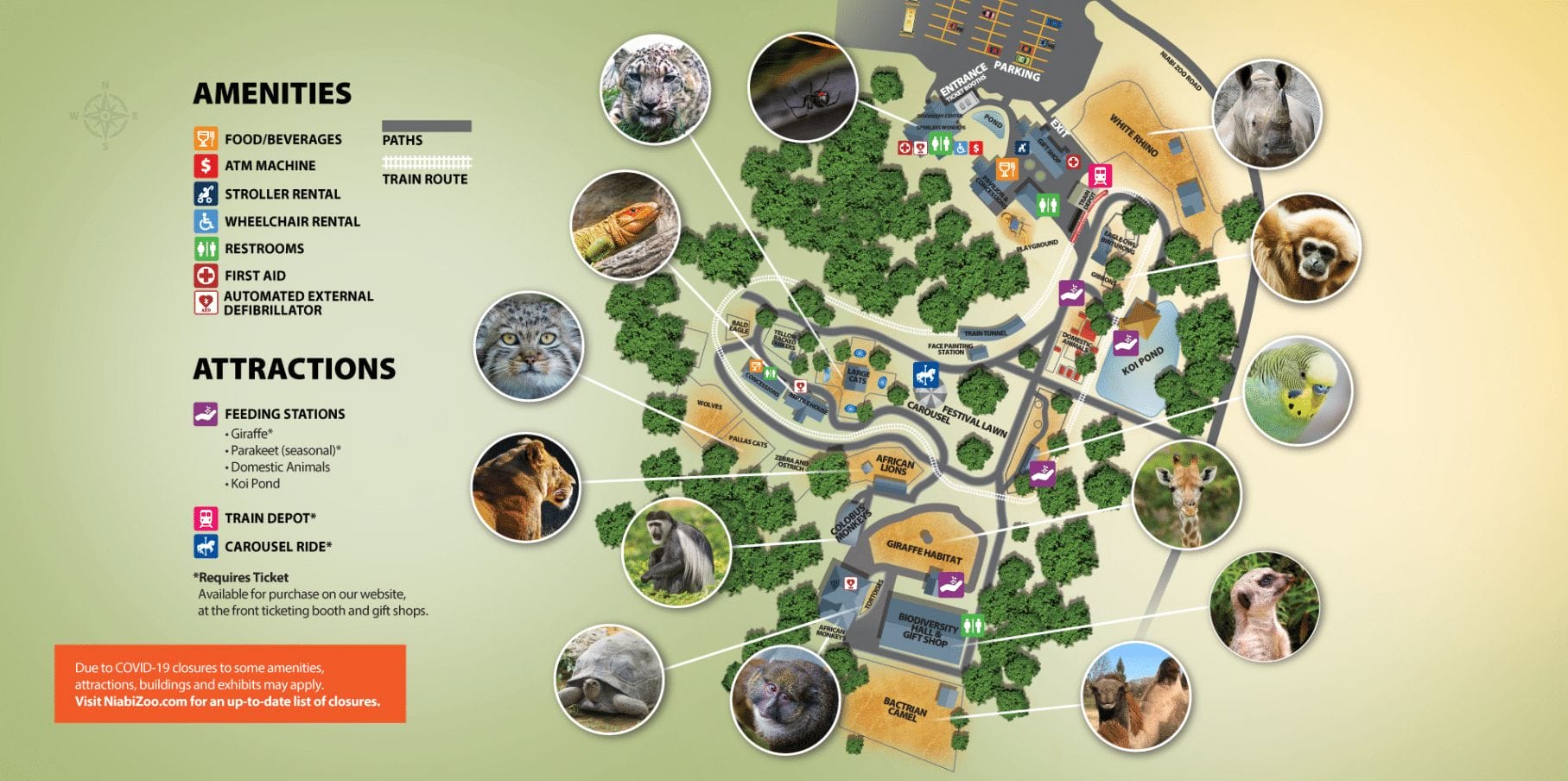Niabi Zoo Map and Brochure (2020 - 2023) | ThemeParkBrochures.net