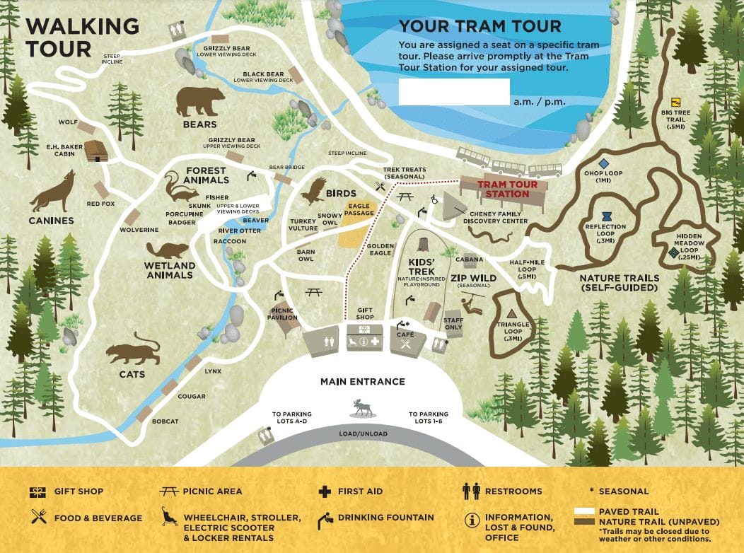 Northwest Trek Wildlife Park Map and Brochure (2018 - 2023 ...