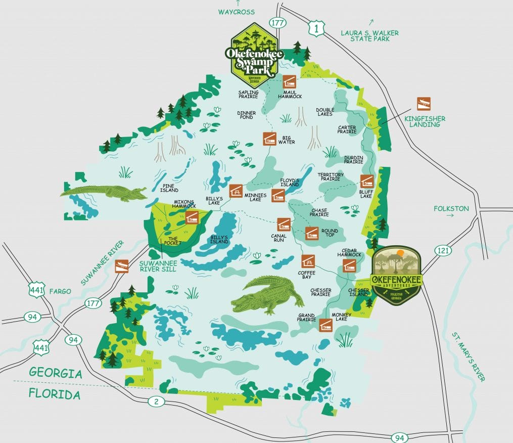 Okefenokee Swamp Park Map and Brochure (2021 - 2023 ...