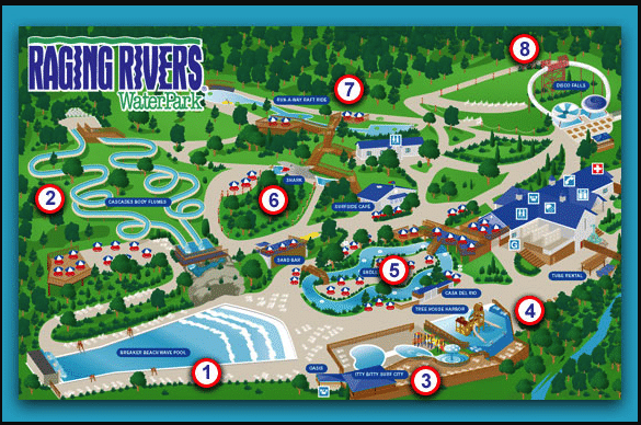 Raging Rivers Waterpark Map and Brochure (2013 - 2023 ...