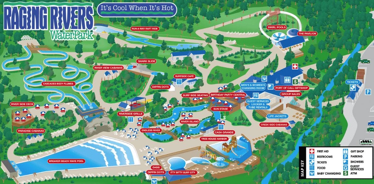 Raging Rivers Waterpark Map and Brochure (2013 - 2023 ...