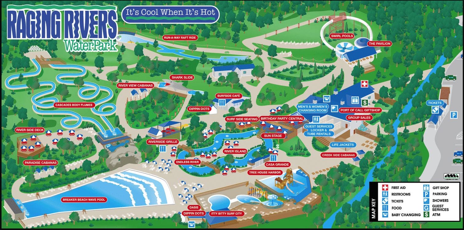 Raging Rivers Waterpark Map and Brochure (2013 - 2023 ...