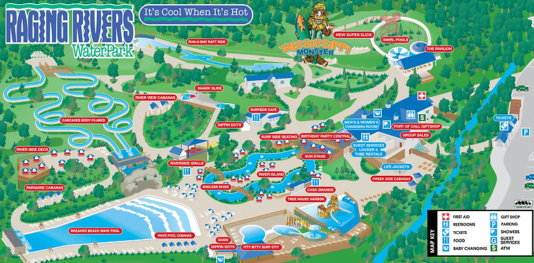 Raging Rivers Waterpark Map and Brochure (2013 - 2023 ...