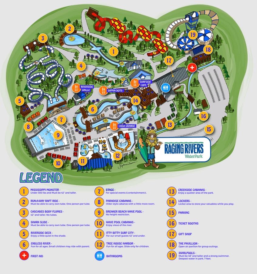 Raging Rivers Waterpark Map and Brochure (2013 - 2023 ...