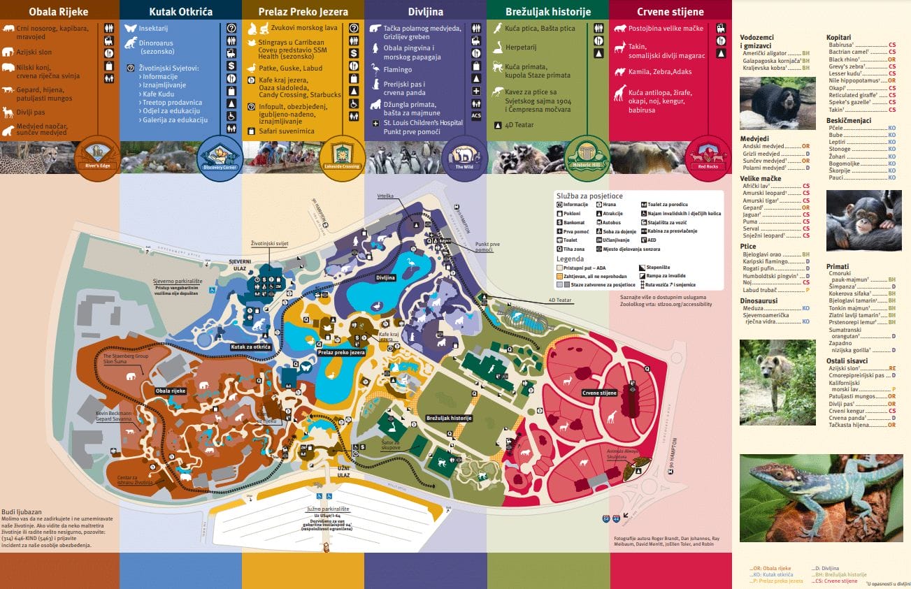 Saint Louis Zoo Map and Brochure (2023) | ThemeParkBrochures.net
