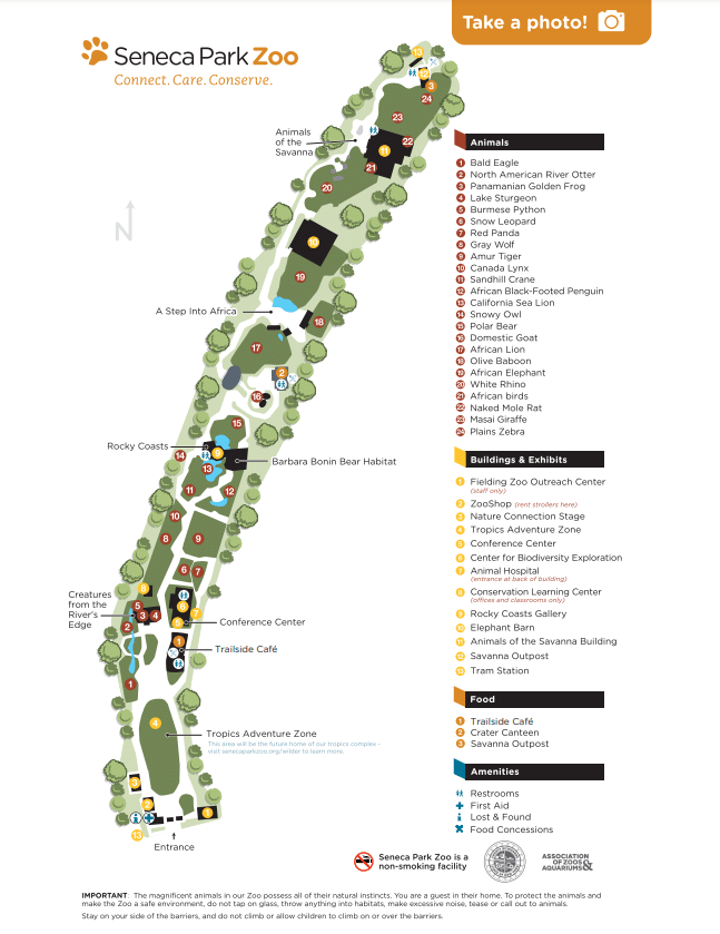 Seneca Park Zoo Map and Brochure (2015 - 2023) | ThemeParkBrochures.net