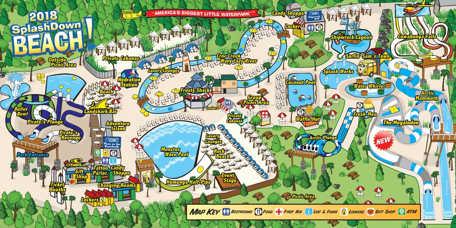 SplashDown Beach Water Park Map and Brochure (2018 - 2023 ...
