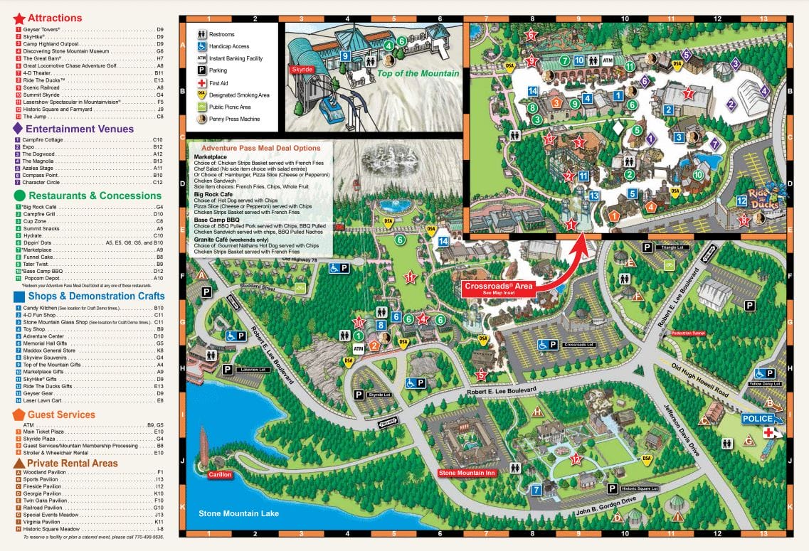 Stone Mountain Park Map and Brochure (2015 - 2023) | ThemeParkBrochures.net