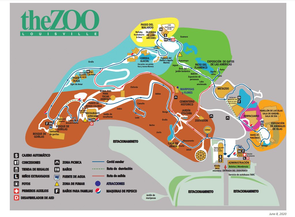 The Louisville Zoo Map and Brochure (2019 - 2023) | ThemeParkBrochures.net