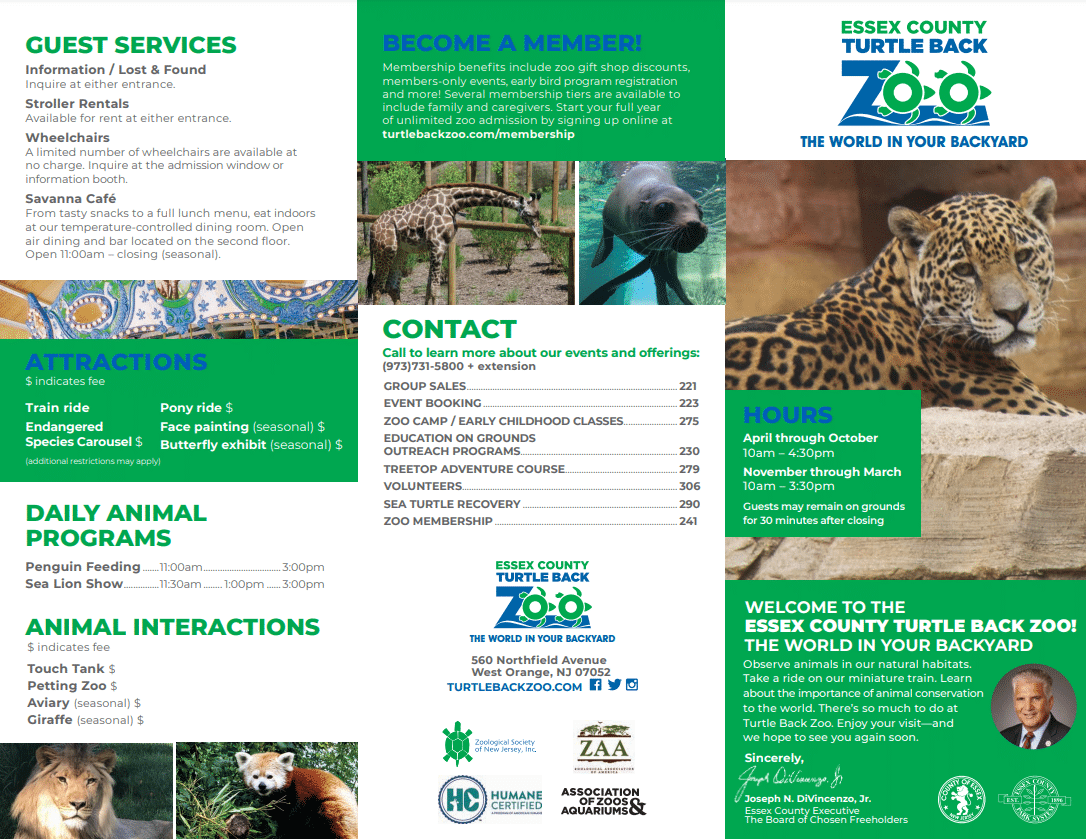 Turtle Back Zoo Map and Brochure (2013 - 2023) | ThemeParkBrochures.net